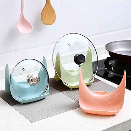 WUDILU Multifunction Organizer Rack Spoon Rest Pot Pan Lid Rack Stand Kitchen Holder Tool Kitchen Utensil Pot Holders Pan Cover Holder (Color : Gray)
