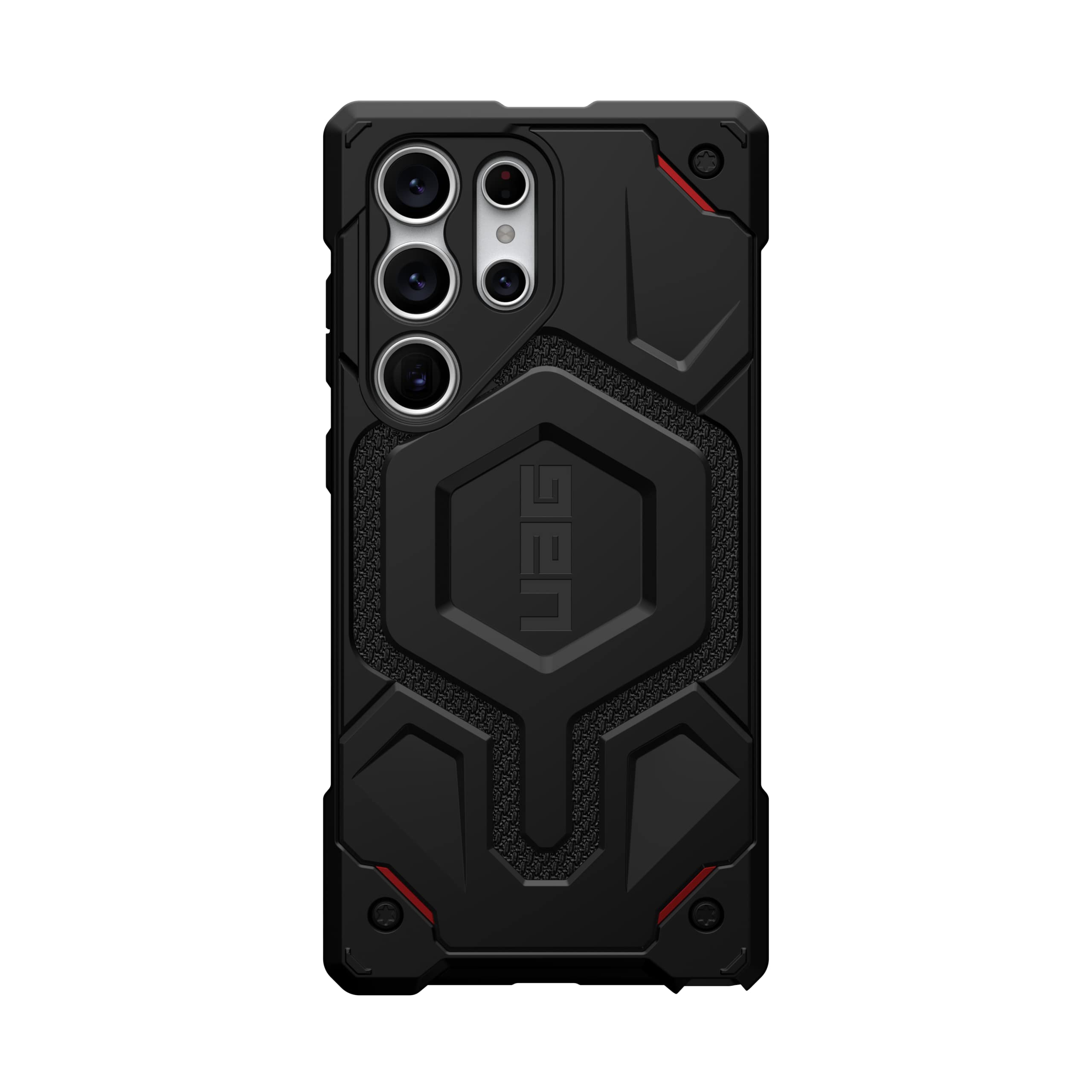 URBAN ARMOR GEAR UAG Designed for Samsung Galaxy S23 Ultra Case Magnetic Charging Protective Cover Monarch Pro Kevlar Black + Premium Flex Shield Plus 6.8" Screen Protector 2in1 Bundle Pack