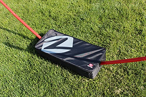 Zume Games Portable Badminton Set with Freestanding Base β Sets Up on Any Surface in Seconds β No Tools or Stakes Required,Red/Black/Green,1,OD0006W