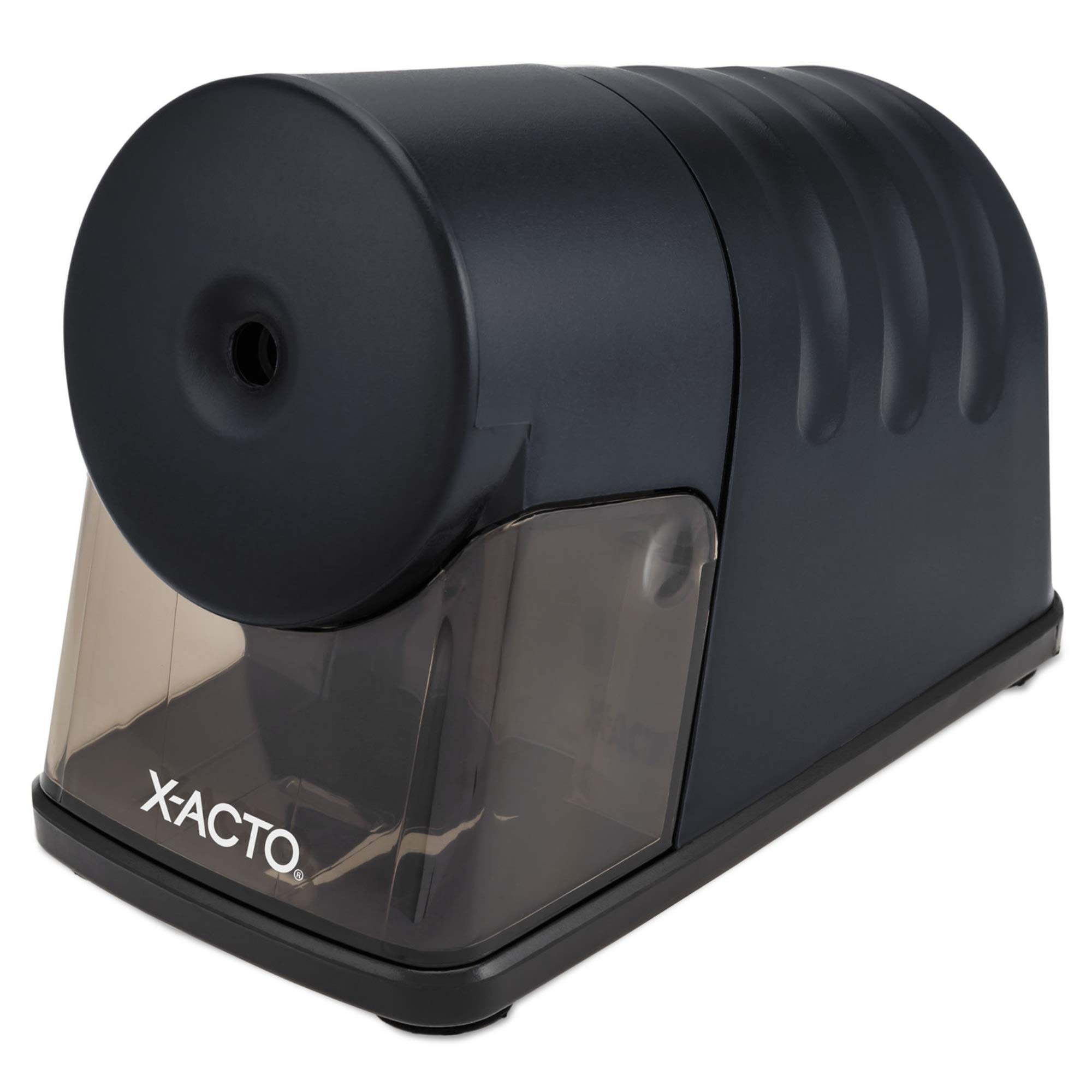 X-Acto 2012688 Model 1799 Powerhouse Heavy-Duty Electric Pencil Sharpener, Black, Quiet Operation, Hardened Helical Cutter for Maximum Precision and Durability, Suction Cup Feet for Safety