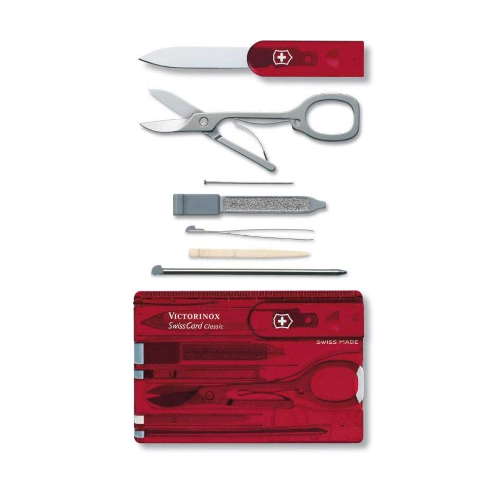 Topeak TT2524 Ratchet Rocket Lite DX Tool, Black, 12 & Victorinox Swiss Army SwissCard Pocket Knife, Ruby, 81mm