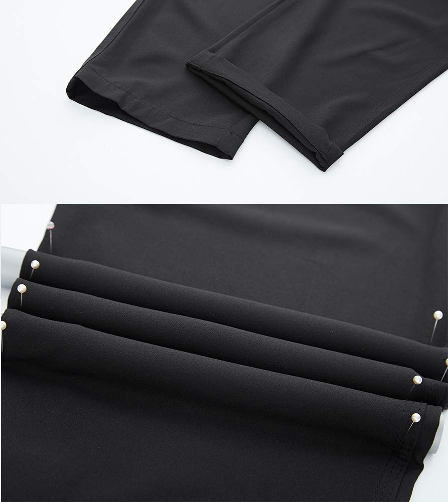 YSENTO Mens Track Pants Quick Dry Lightweight Joggers Athletic Hiking Pants Zipper Pockets Black Size XL