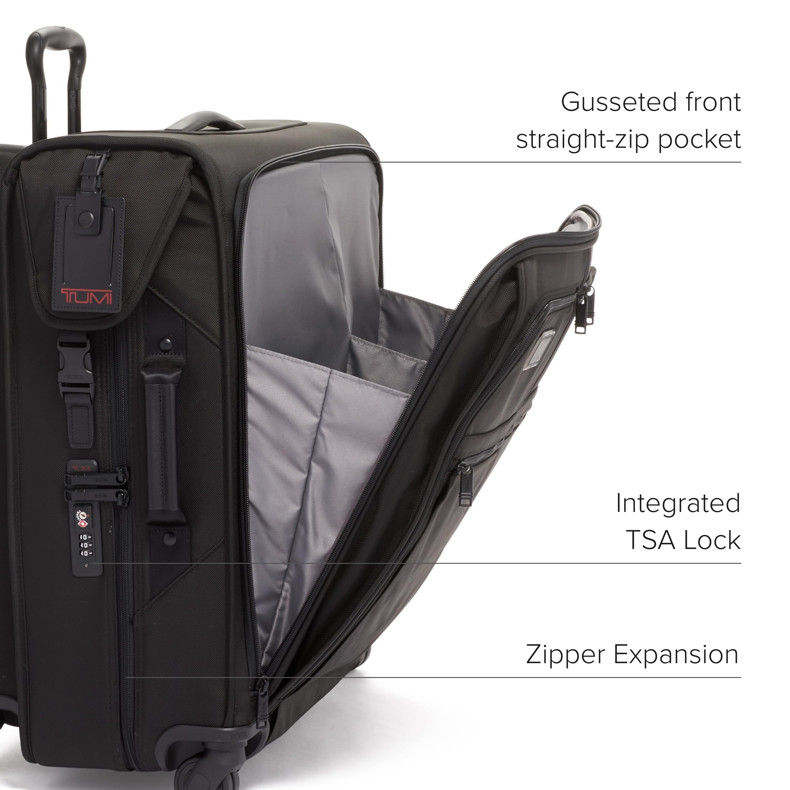 TUMI - Alpha Extended Trip 4-Wheeled Garment Bag with TSA Lock - Stores Suits, Coats, Dresses, and Shoes - Black