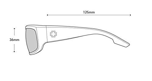 SPY Optic Piper, Rectangular Wrap Sunglasses, Color and Contrast Enhancing Lenses, Bronze Fade - Bronze Polarize Lenses