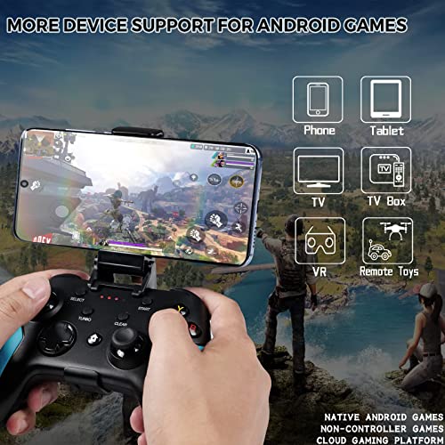 Wuzcon Wireless Controller for iPhone/Android/Windows/macOS/Steam Deck/Switch, Bluetooth Mobile Gaming Controller Gamepad for XBox Cloud Gaming and PS Remote Play