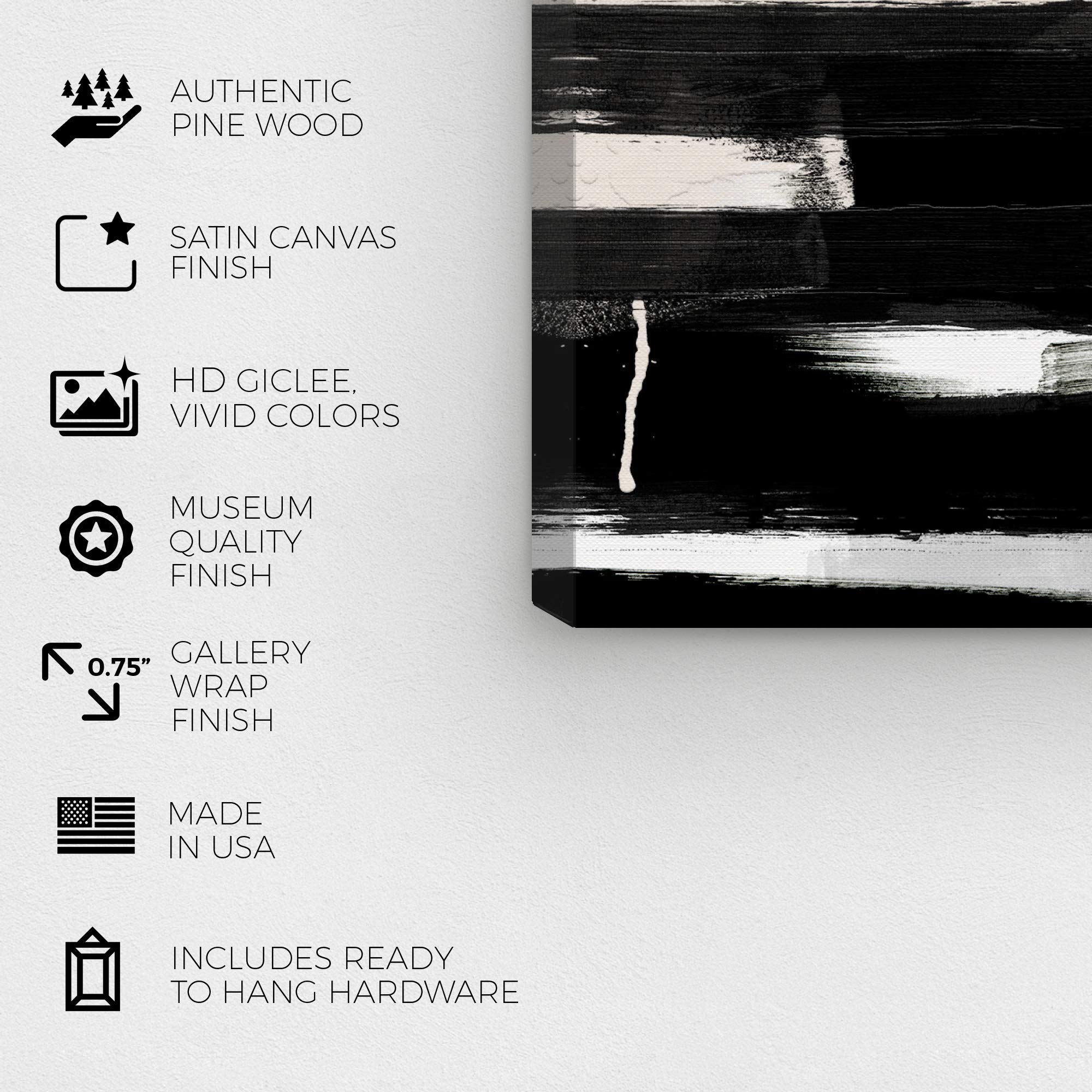 Wynwood Studio Abstract Wall Art Canvas Prints 'Road to Nowhere' Home Décor, 30" x 30", Black, White