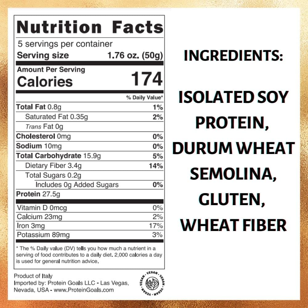 Tubetti Rigati 250 g (8.8 oz) - Low Carb, High Protein Pasta, Plant Based