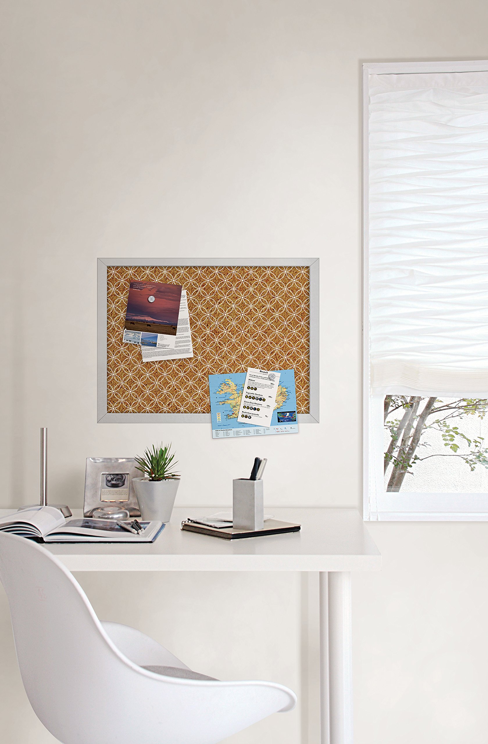 WallPops Tambour Printed Cork Board, Multi
