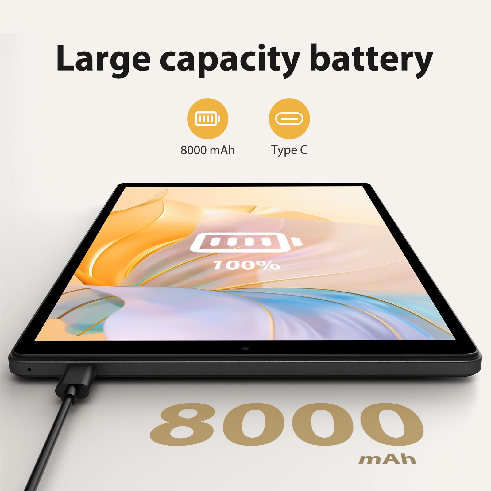 TOSCiDO 2023 Android 12 Tablet 10.1 inch 2 in 1 Tablets 1080P FHD in-Cell LCD Screen, 6GB+64GB Expand to 1TB, Octa-Core CPU, 1920 * 1200 Resolution,8MP&13MP Camera|Wi-Fi| GPS| Keyboard| Mouse-Black
