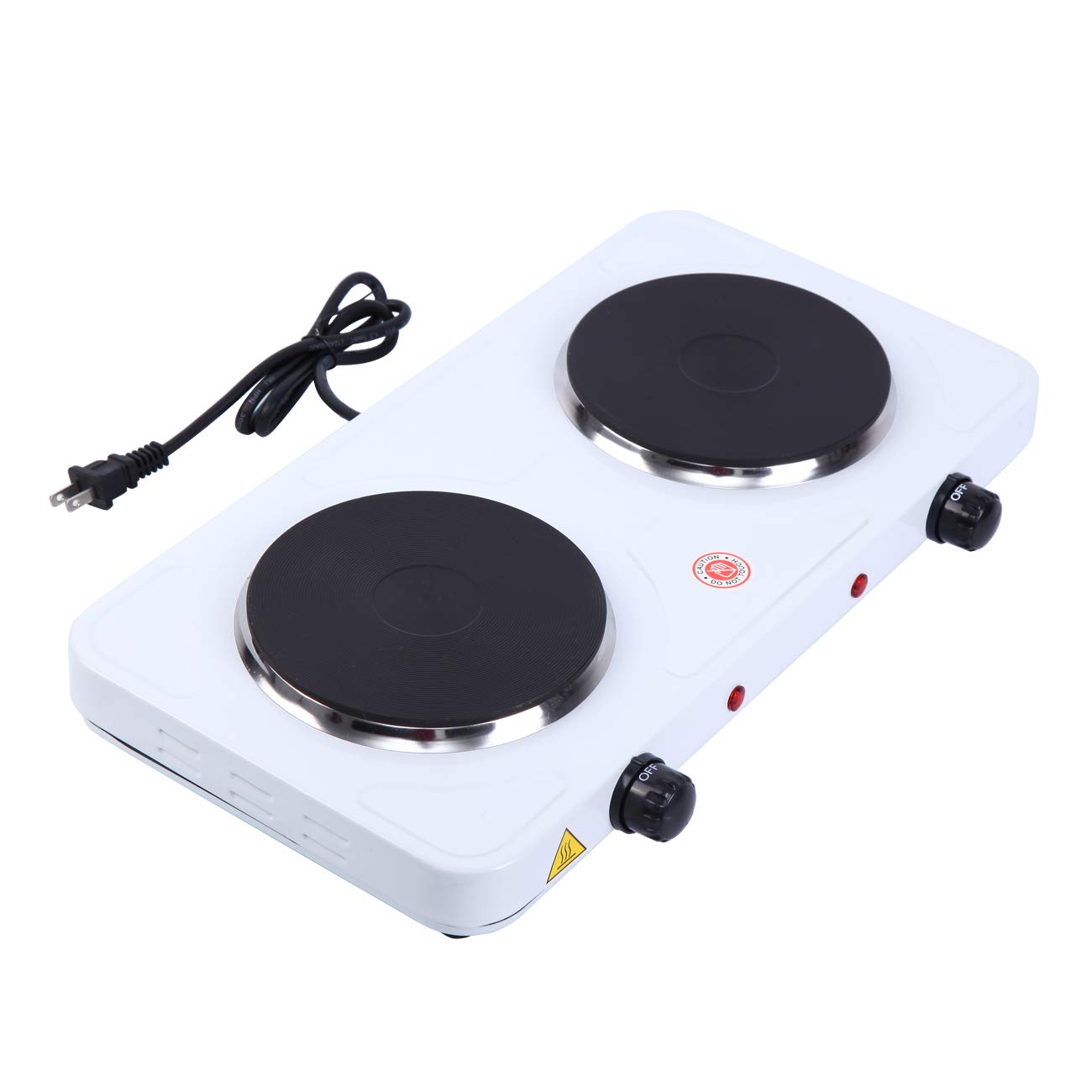 XuanYue Portable Electric Double Buffet Burner 2000W Portable Countertop Stove Heater with Temperature Control for Fast Cooking at Home,in Office,Buffet,Small Apartment