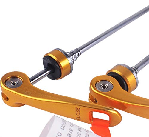 Zsling 1 Pair Bicycle Skewers Ultralight Quick Release Skewers Front Rear Set 110/135 mm for MTB Road Bike Red