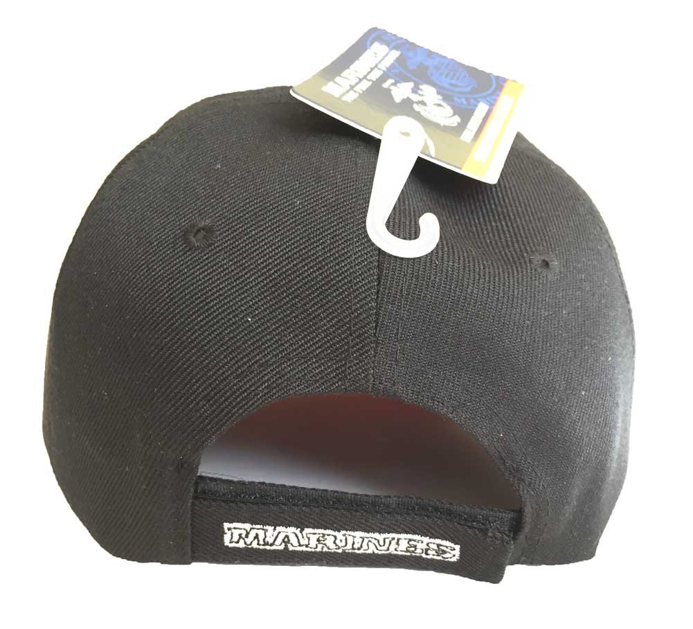 U.S. Marines Corps Official Licensed Emblem Baseball Cap Hat Visor 3D Embroidery (Black)