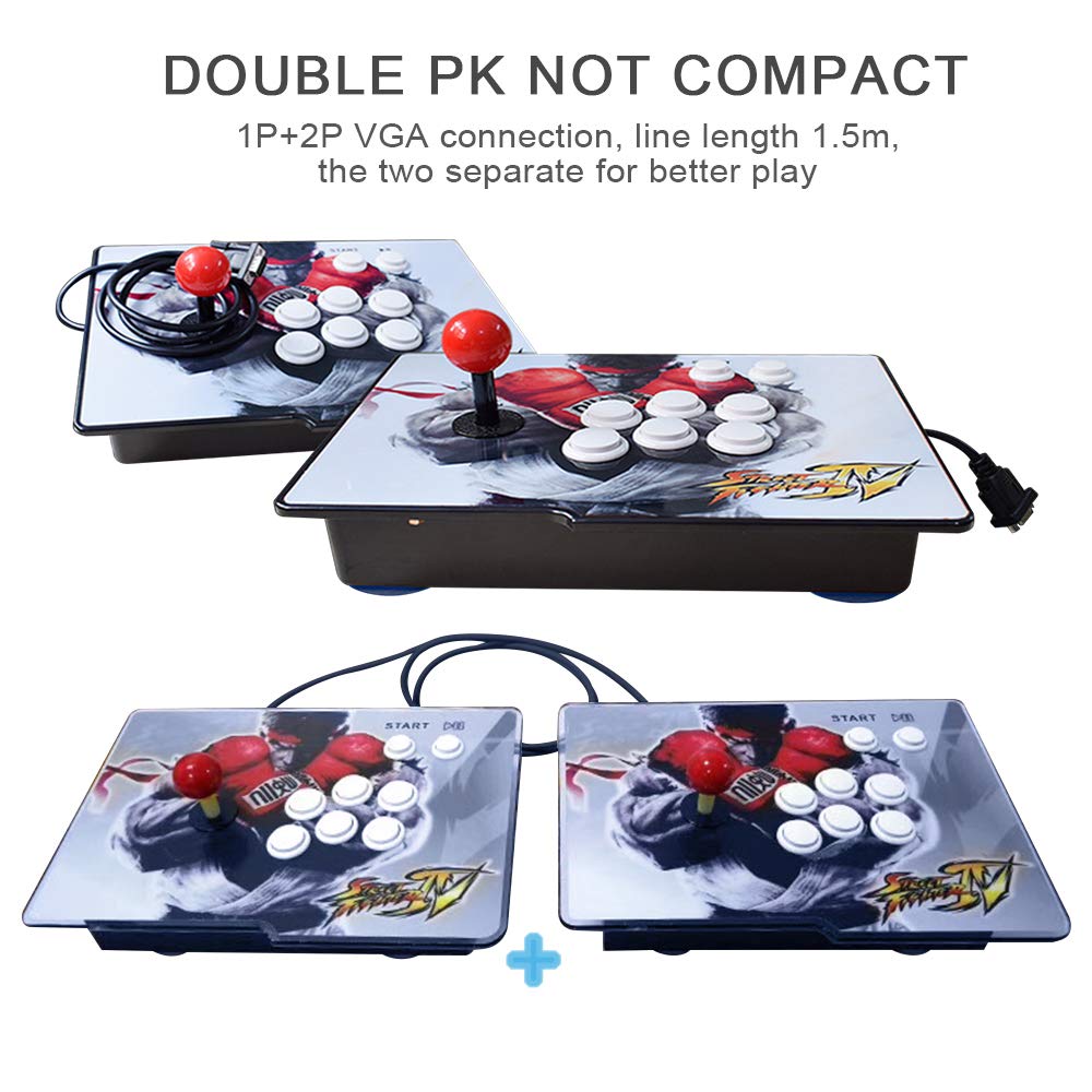 XFUNY Arcade Game Console 1080P 3D & 2D Games 2020 in 1 King of Fighters Pandora's Box 3D 2 Players Arcade Machine with Arcade Joystick Support Expand 6000+ Games for PC/Laptop/TV / PS4 (SF)