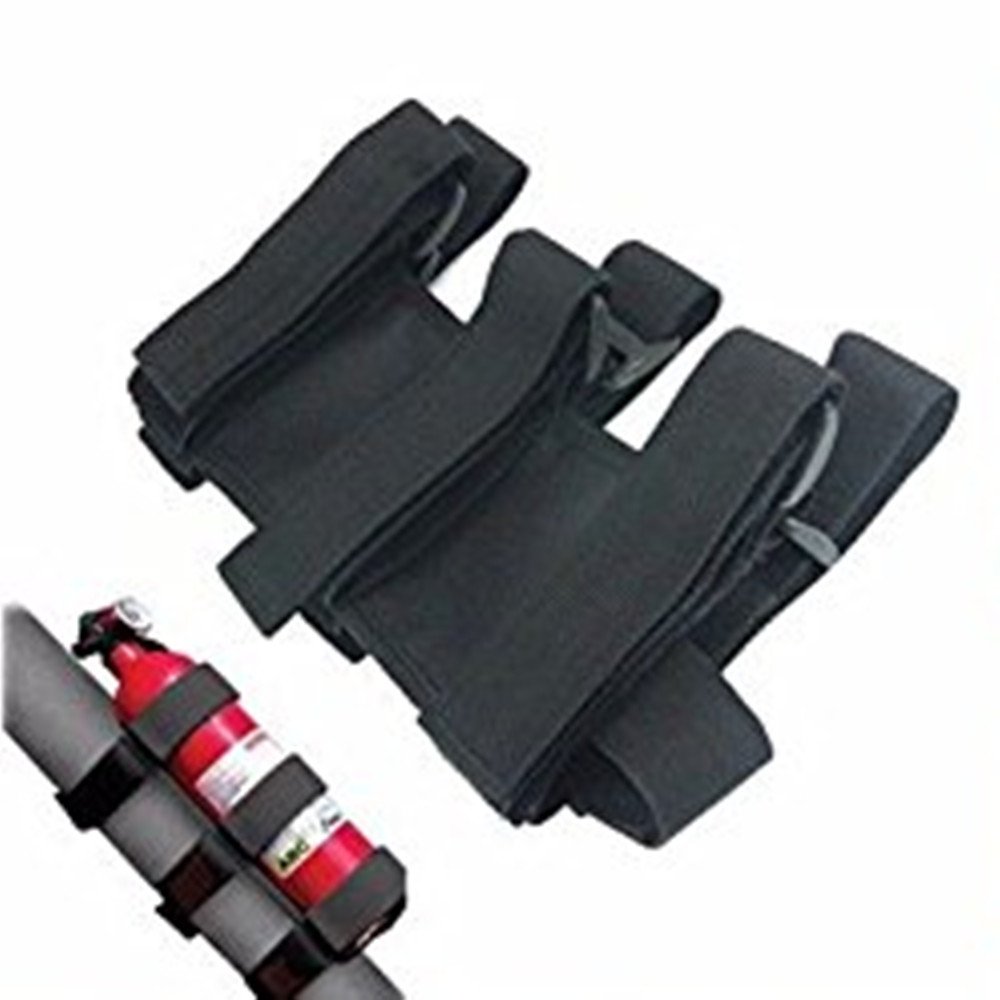 XYZCTEME Fire Extinguisher Holder, ATV/UTV Interior Roll Bar Trim Kit (Black)