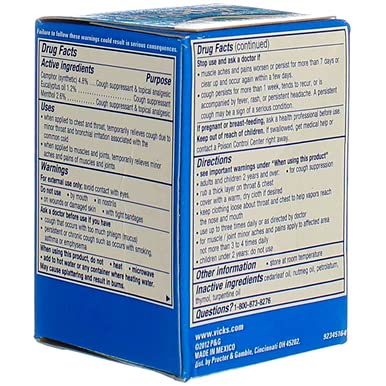Vick's VapoRub Ointment 3.53 Oz Per Jar (1 Jars)