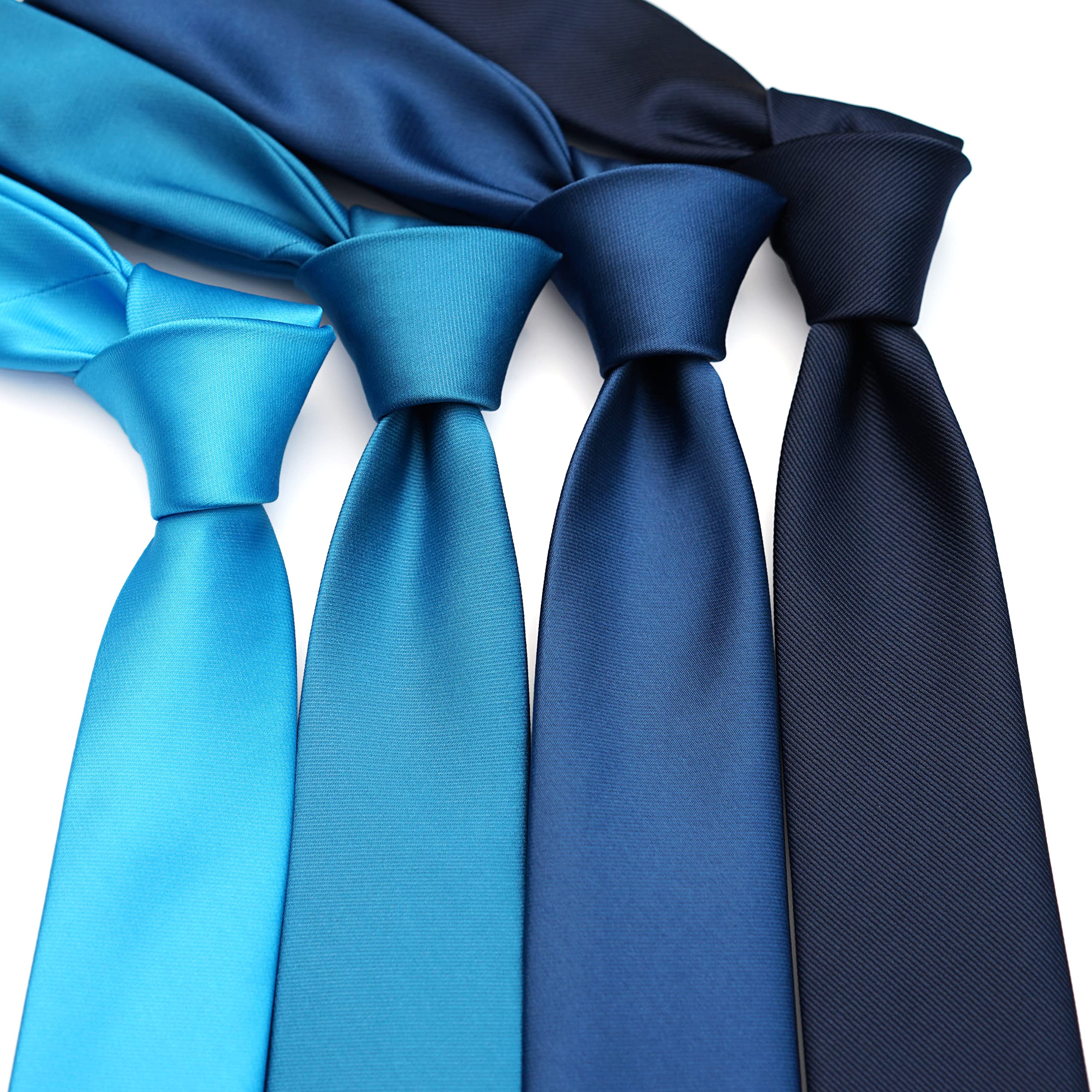 ZENXUS Extra Long Solid Tie for Men Big and Tall, Deep Navy XL Tie 63 inch
