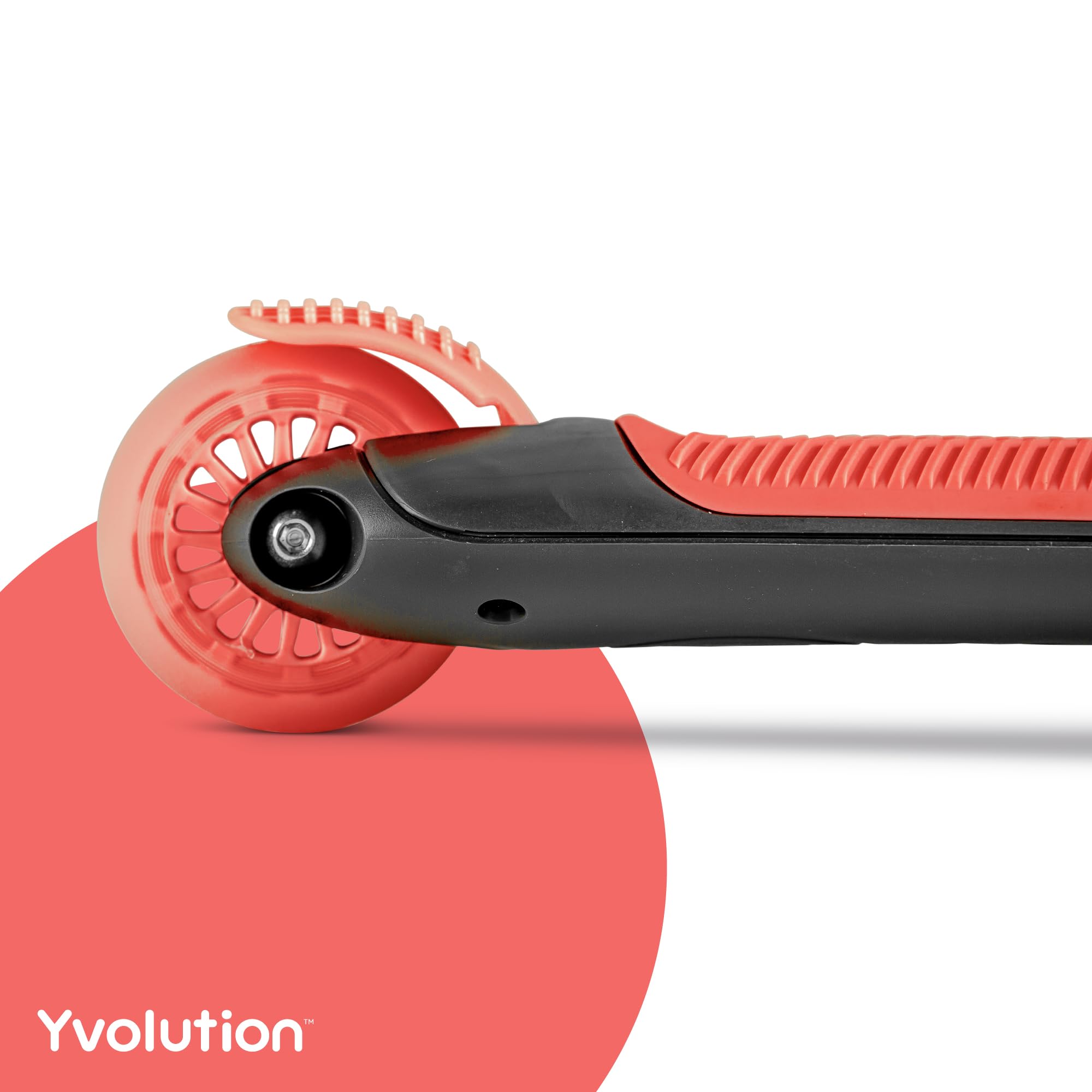 Yvolution Y Glider Kiwi | Three Wheel Kick Scooter for Kids with LED Wheels for Children Age 3+ Years Old(Red 2)