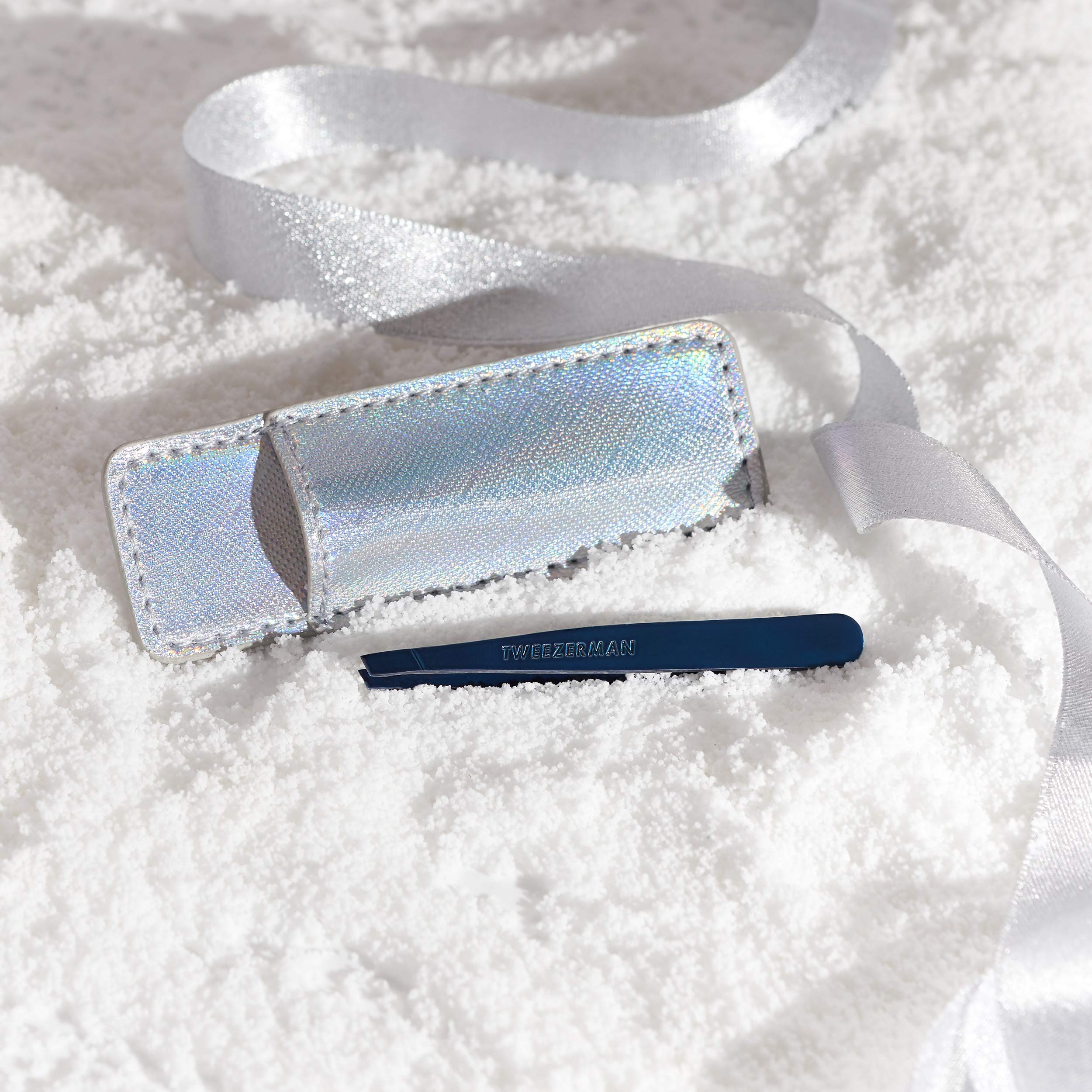 Tweezerman 4276-R Midnight Cheers Mini Slant Tweezer With Case