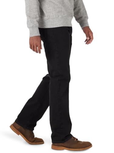 Wrangler Authentics Men's Regular Fit Comfort Flex Waist Jean, Black, 38W x 29L