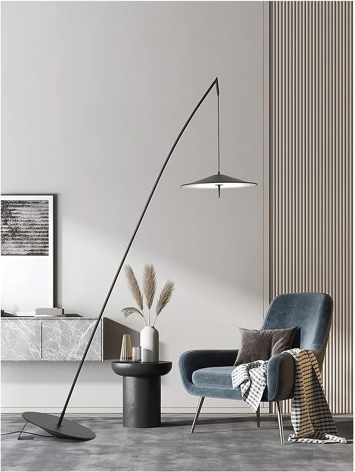 ZUMAHA Sturdy Tumbler Design Floor Lamp, Foot Button Switch Design Standing Lamp, Iron Tall Pole Lamp for Living Room/Bedroom/Office Modern