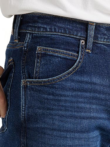 Wrangler Men's Free-to-Stretch Relaxed Fit Jean, Dark Indigo, 36W x 32L
