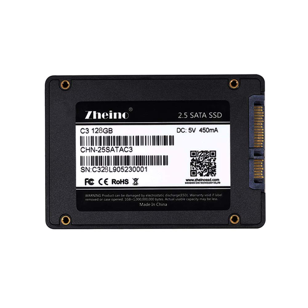 Zheino C3 128gb SSD 2.5 Inch Sata III 6GB/S 3D Nand Internal SSD(7mm) for Notebook Desktop PC