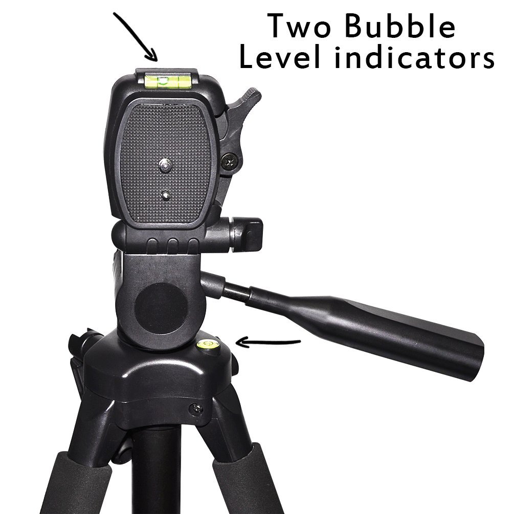 Xtech Pro Series 72� inch Tripod with Carrying Case, 3 Way Pan-Head for Canon, Nikon, Olympus, Sony, Fuji, Samsung, Panasonic, Pentax and Other Similar Digital Cameras and Camcorders