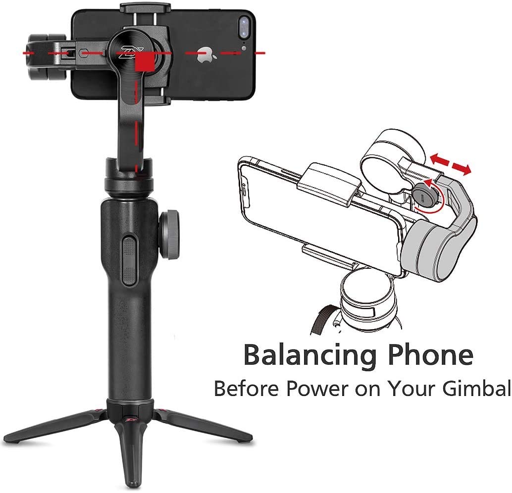 Zhiyun Smooth 4 [Official] 3-Axis Handheld Smartphone Gimbal, Professional Phone Stabilizer for iPhone Android(with Tripod), Ideal for Vlogging YouTube TikTok Instagram Live Video