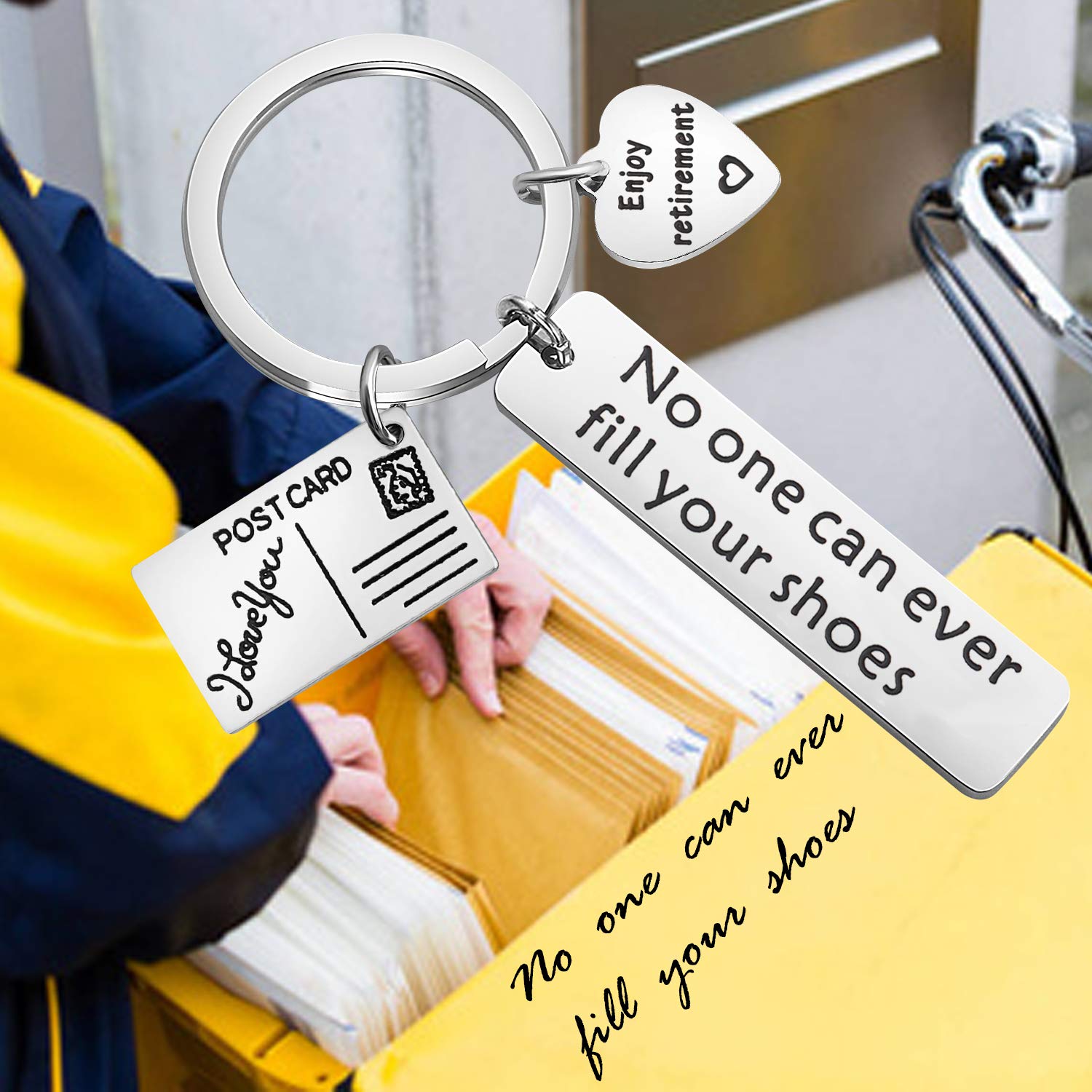 WUSUANED Mail Carrier Retirement Keychain RetirementGift for Mail Carrier Postal Worker