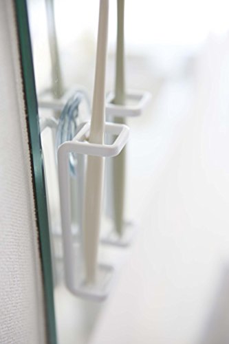 YAMAZAKI home 2530 Toothbrush Holder-Suction Cup Organizer for Bath, One Size, White