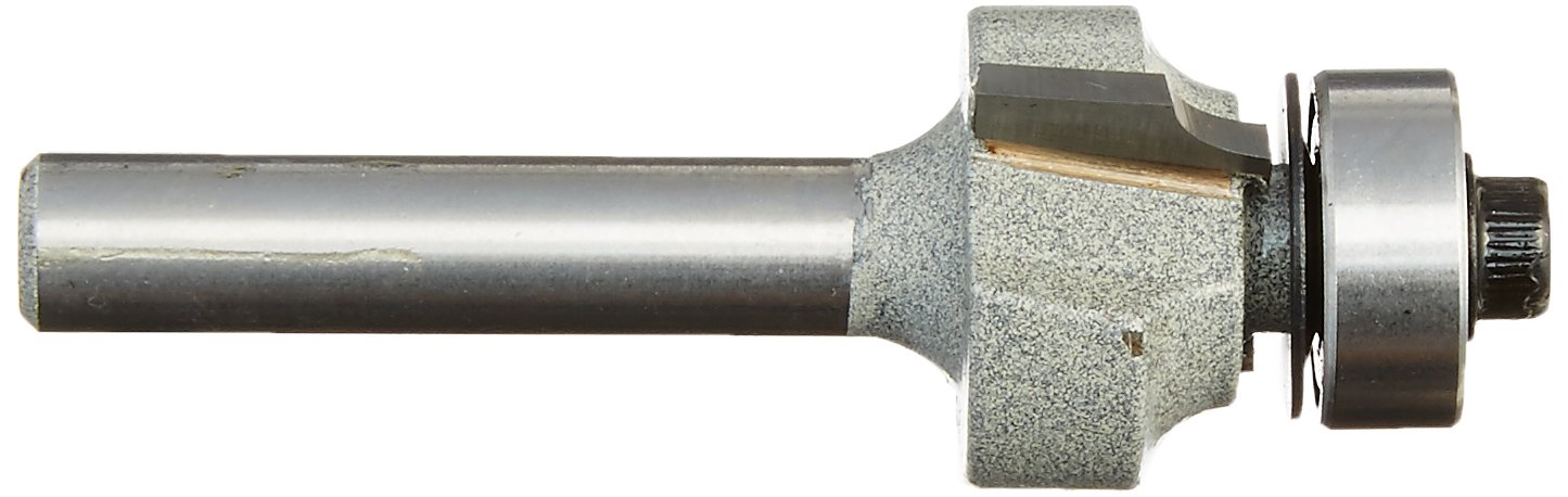 Vermont American 23130 1/8-Inch Radius Carbide Tipped Roundover and Bead Router Bit, 2-Inch Ball Bearing 2-Flute 1/4-Inch Shank
