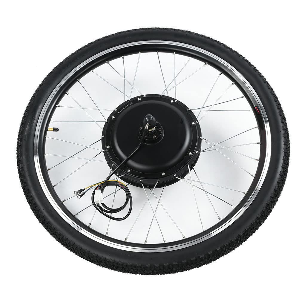 XinwoerElectric Bicycle Hub Motor Kit Wheel 26in Electric Bike Conversion 36V 500W with Meter,can Track Speed,Mileage and Gear Data(Front Drive)