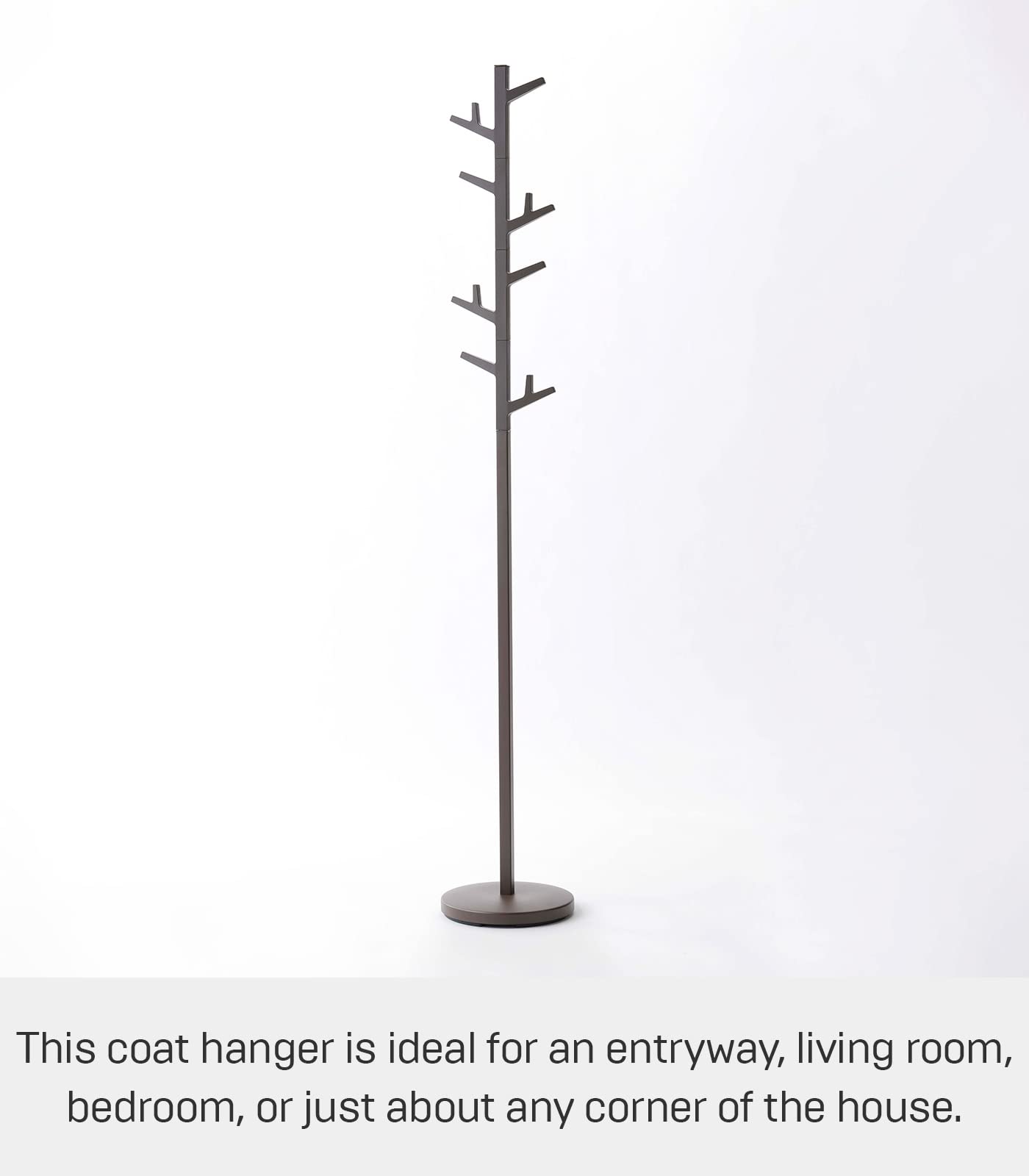 Yamazaki Home Coat Rack Tree/Standing Coat and Hat Hanger Steel One Size Brown