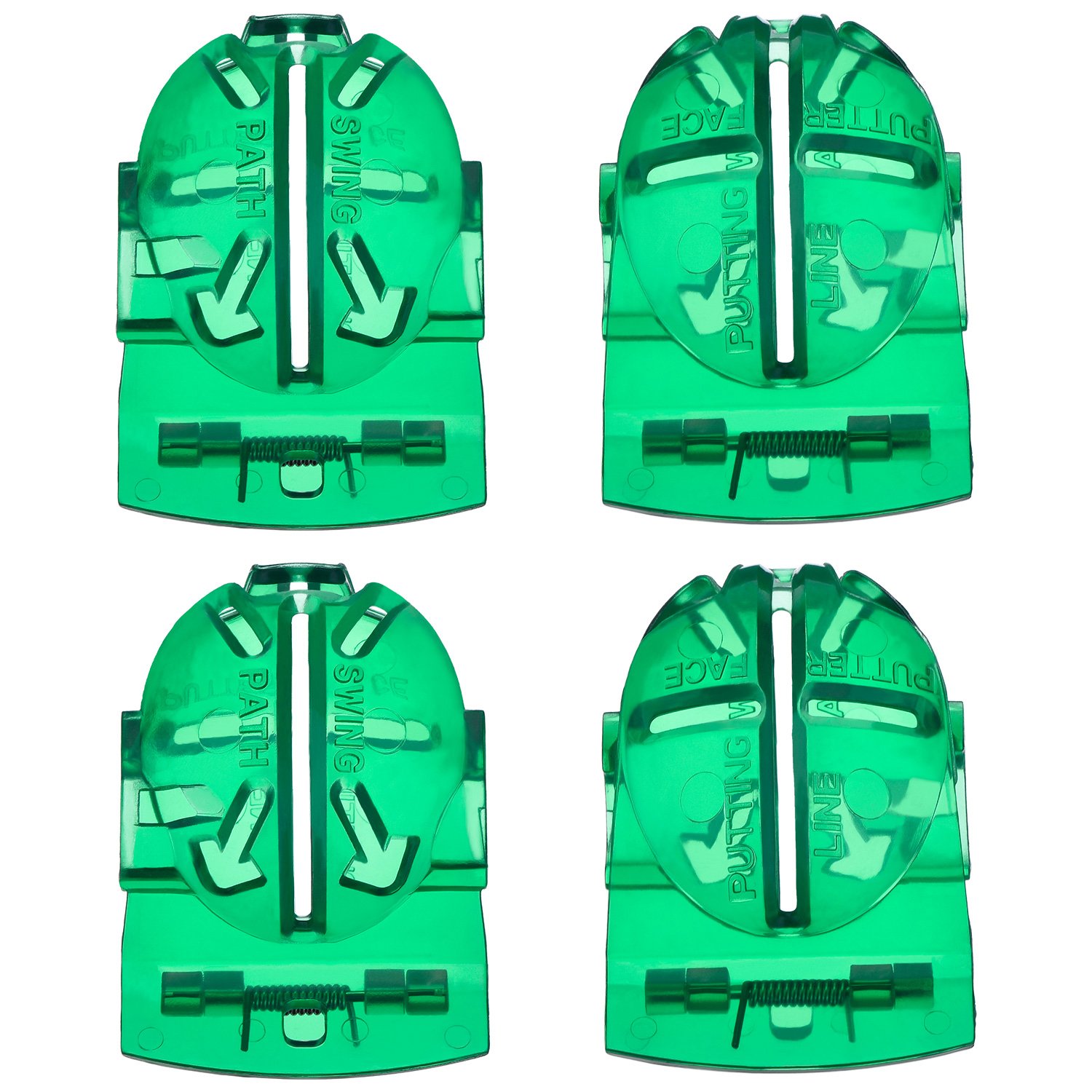 WILLBOND 4 Pack Golf Ball Line Liner Ball Marking Tool Alignment Tool (Green)