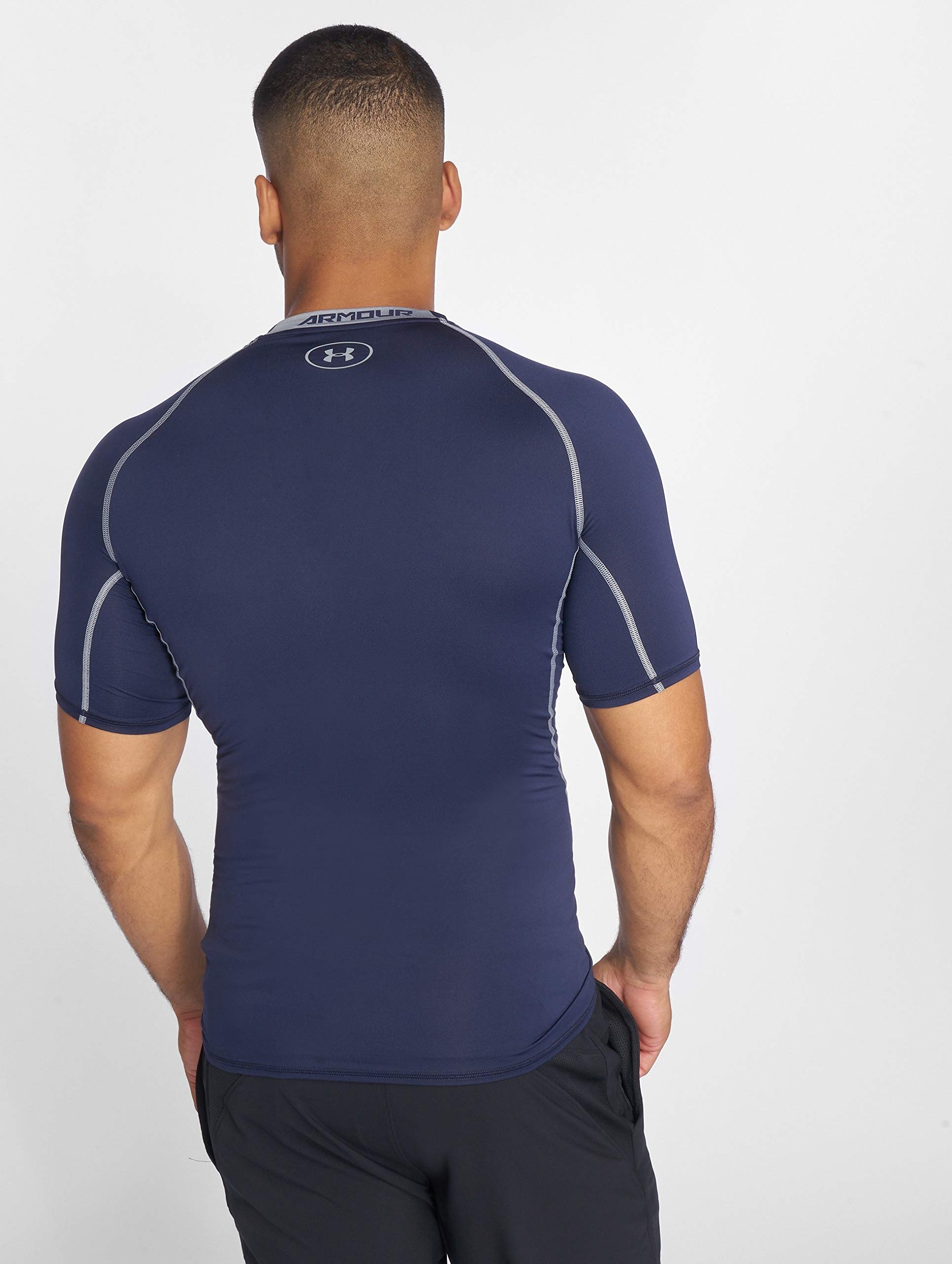 Under Armour Men's UA HeatGear Armour Short Sleeve Compression Shirt MD Navy