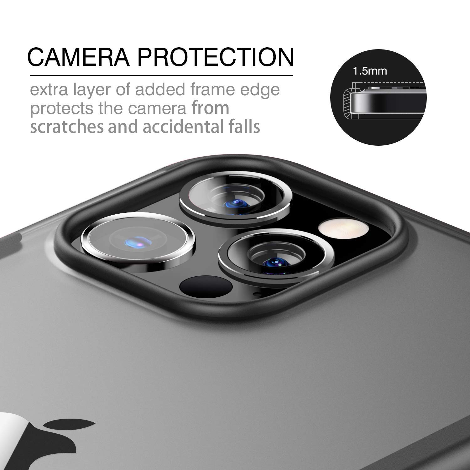 ZILLKO iPhone 12 Pro Max Case - Military Grade Drop Protection, Shockproof Armor, Slim & Lightweight Design, 6.7" Screen (Black)
