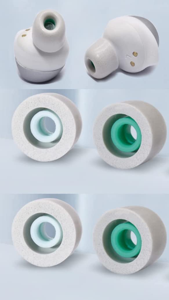 Zotech 6 Pieces Replacement Memory Foam Ear Tips for Sony WF-1000XM4 / WF-1000XM3 (S/M/L, Grey)