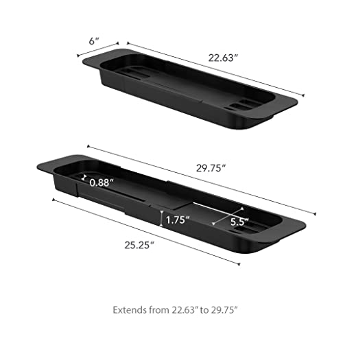Yamazaki Home Tower Expandable Bathtub Caddy β Bathroom Tray Table Holder