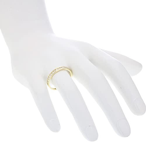 VIR JEWELS 1/5 cttw Diamond Wedding Band for Women, Classic Diamond Wedding Band in 10K Yellow Gold Channel Set, Size 6