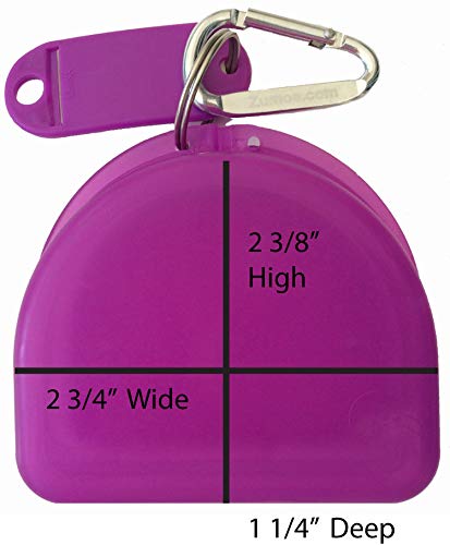 Zumoe Lacrosse Mouthguard Case Retainer Case - Lacrosse Sticks (Purple)