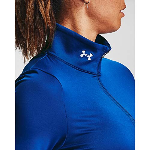 Under Armour Authentics Coldgear 1/2 Zip, Royal (400)/White, X-Large