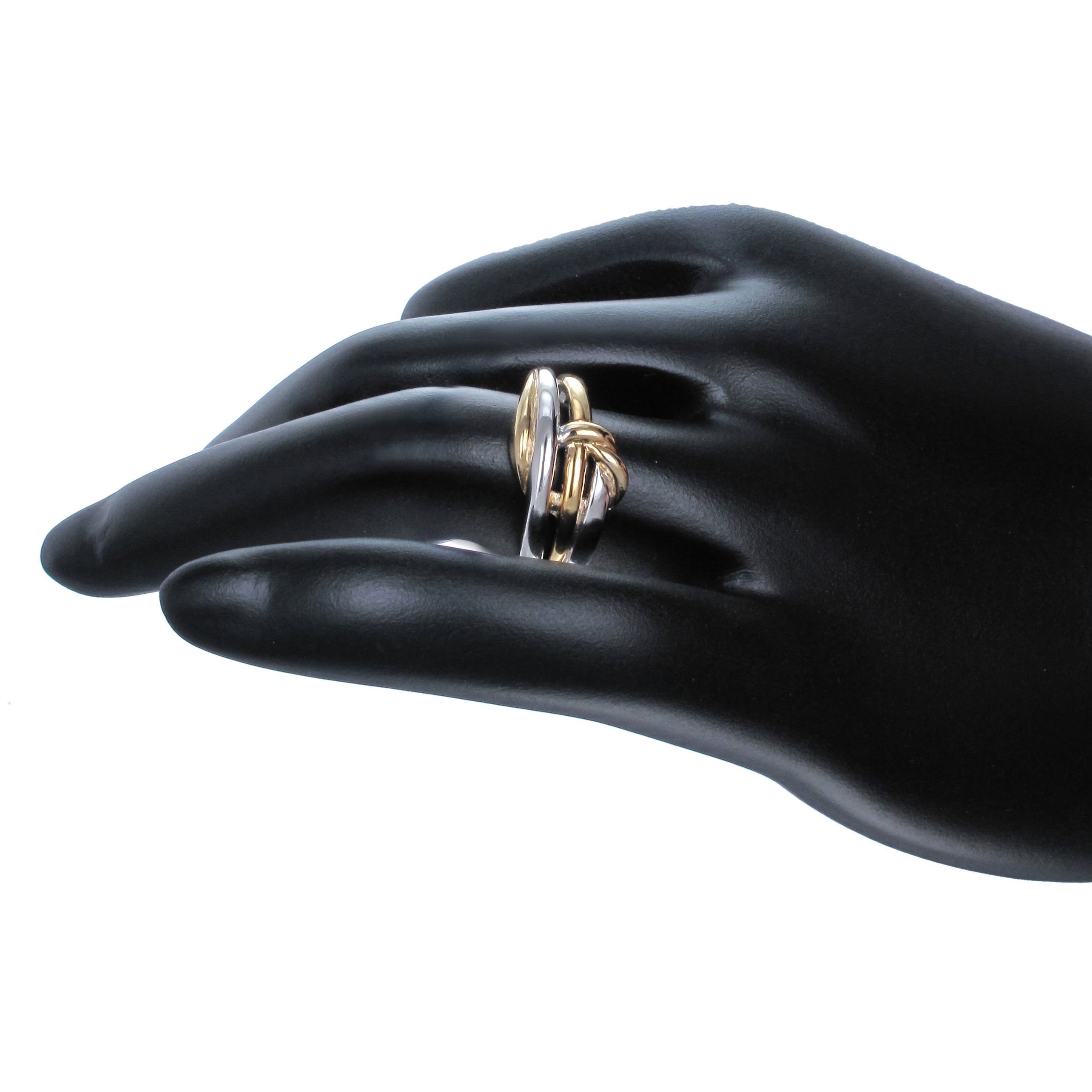 VIR JEWELS Knot Fashion Ring in Yellow Gold Plated over .925 Sterling Silver Size 7