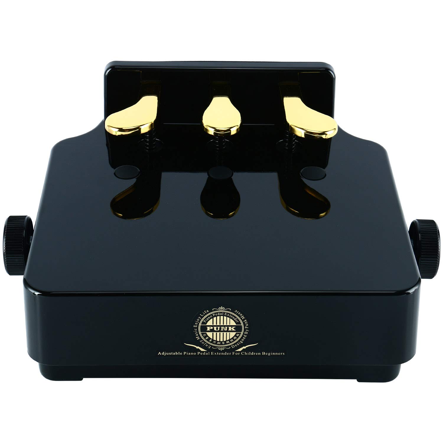 YaeTek Piano Pedal Extenders Bench for Kids, Height Adjustable with 3 Pedal, Black