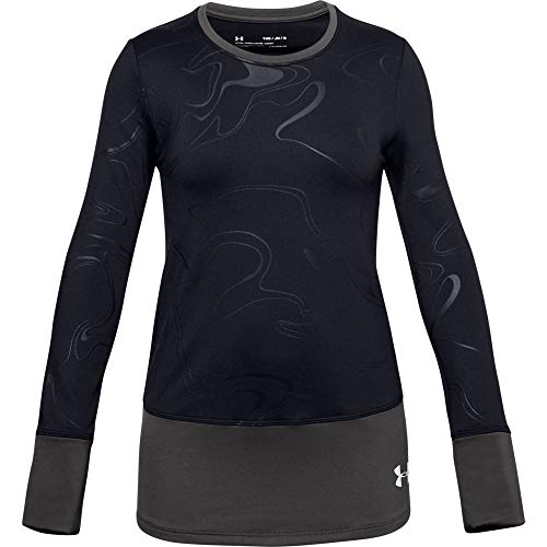 Under Armour Coldgear Novelty Long Sleeve T-shirt, Black (002)/White, Youth Small