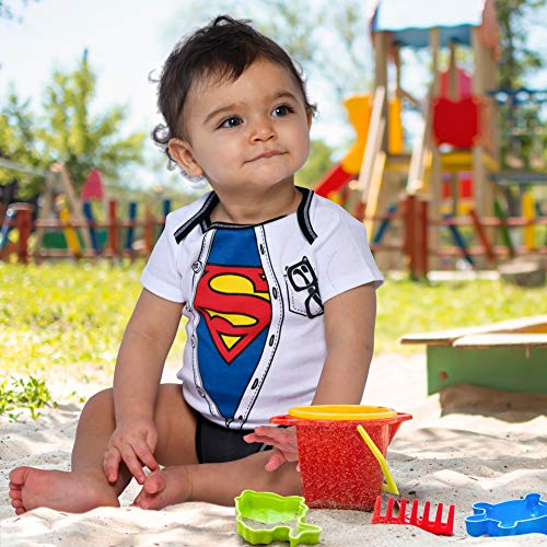 Warner Bros. Superman Newborn Baby Boys 5 Piece Bodysuit Pants Outfit Clothing Set 3-6 Months