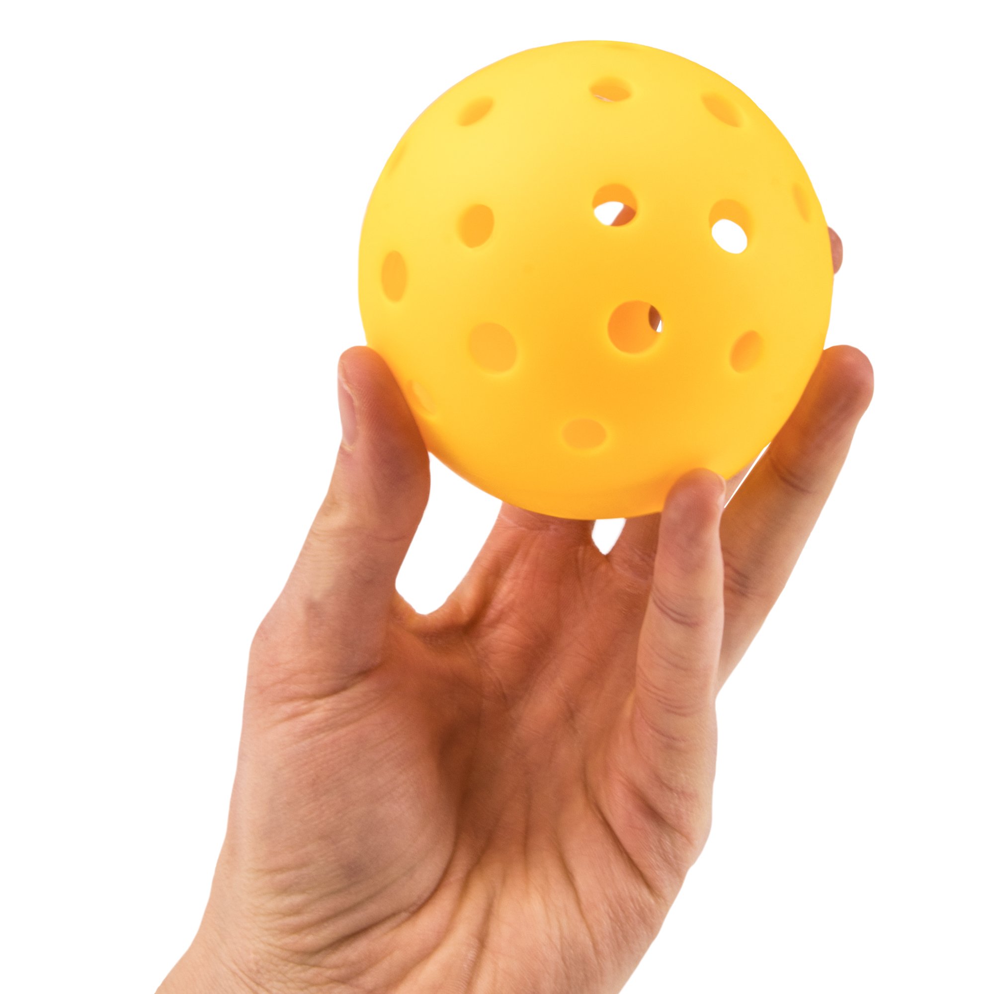 Yellow Pickleballs, Bulk Set of 75mm Official Size Balls (40 Hole Pattern) – Two Piece Construction for Accuracy & Balanced Flight - Outdoor Game, Practice, Training Polymer Balls for Standard Paddles