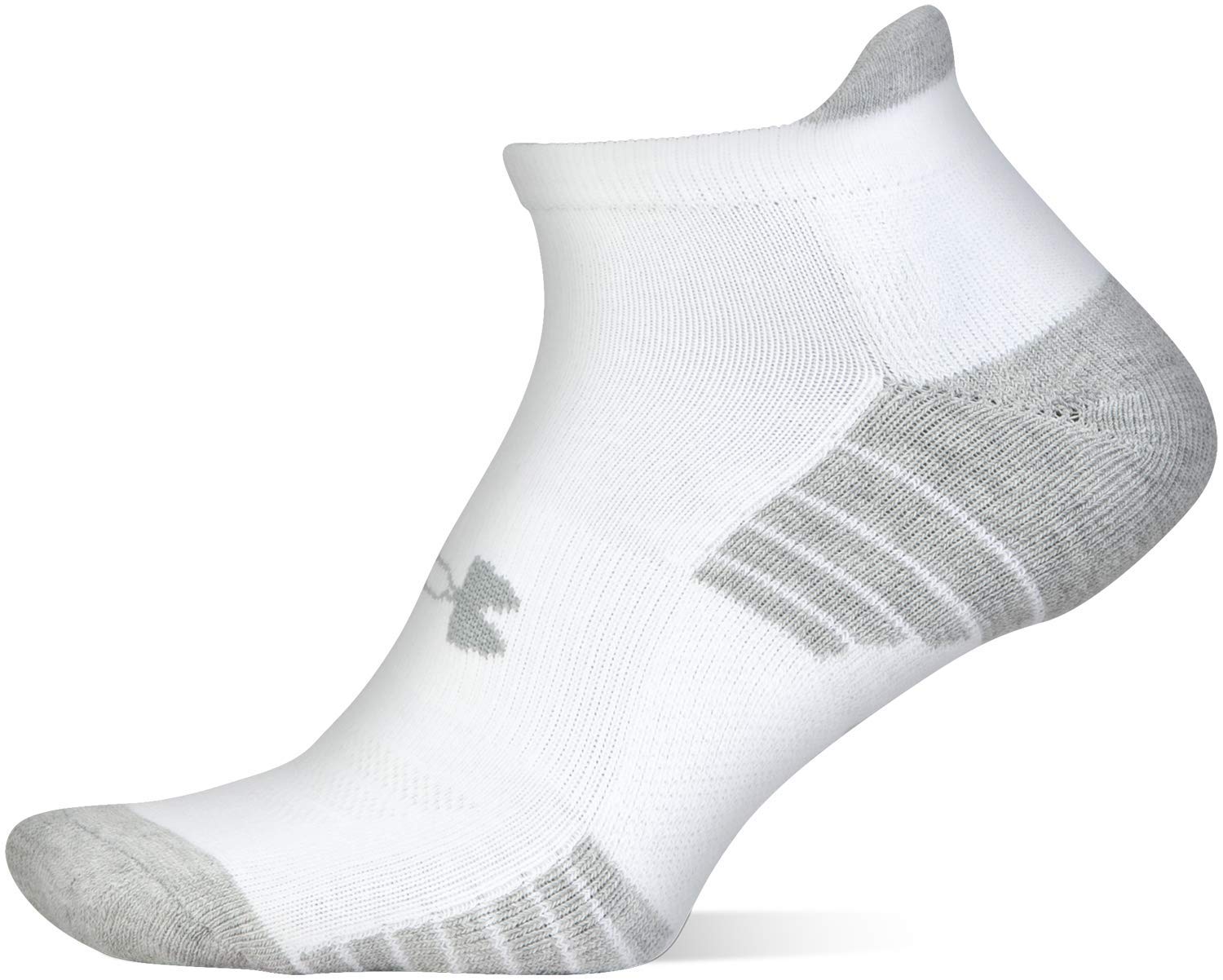 Under Armour Golf HeatGear Tech No Show Tab Socks, 3-Pair, White, Shoe Size: Mens 8-12, Womens 9-12