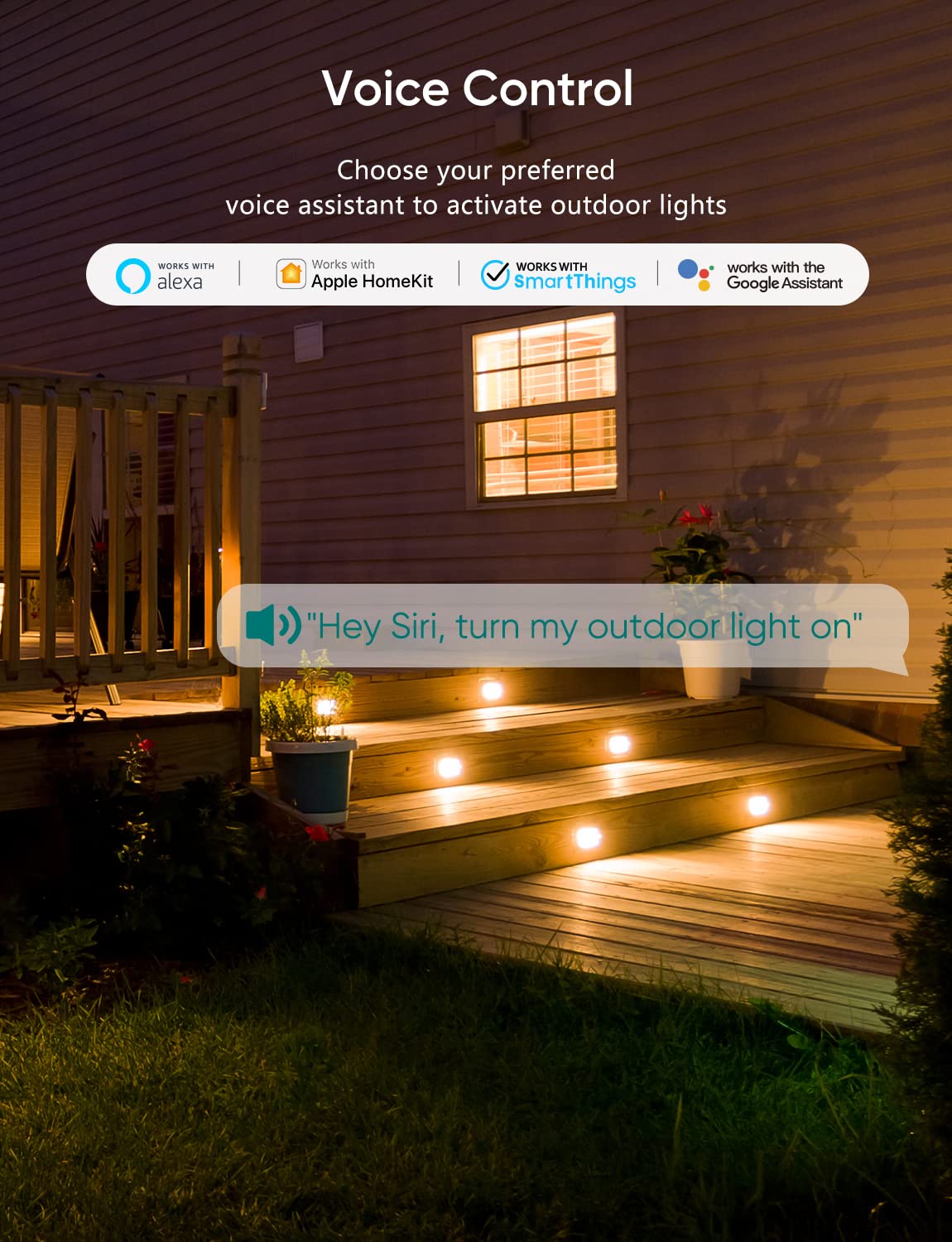 TREATLIFE Outdoor Smart Plug, HomeKit Outdoor Plug with 2 Individual Control Outlets, IP64 for Outdoor String Lights, Compatible with Siri, Alexa, Google Home, 2.4GHz WiFi Only, Remote Control, Timer