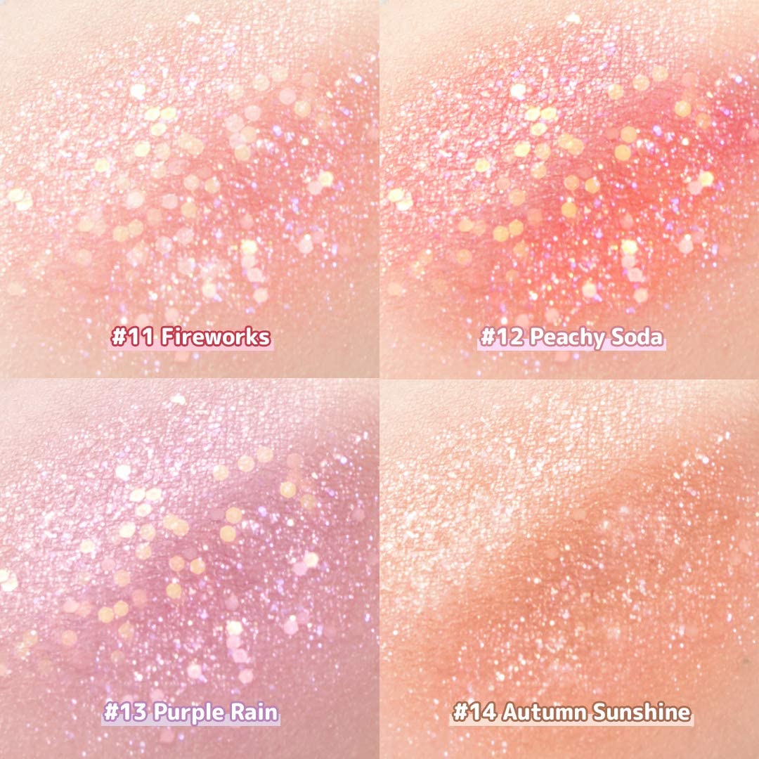 zeesea Glitter Galaxy Colored Liquid Eyeshadow, Dazzling Shimmer Eye Makeup, High Pigmented & Long Lasting (11 Fireworks)