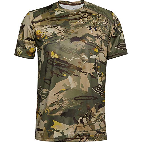 Under Armour Isochill Brushline Short Sleeve, Ua Forest 2.0 Camo (988)/Black, Medium